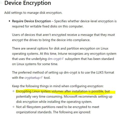 Linux Encryption Compliance Policy Microsoft Qanda