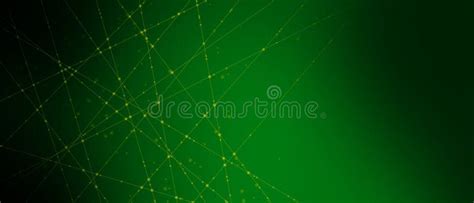 Abstract Technology Background With Lines And Glowing Dots Stock
