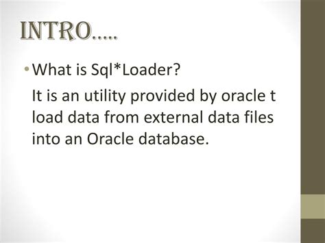 PPT SQL LOADER PowerPoint Presentation Free Download ID