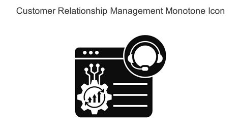 Customer Relationship Management Monotone Icon In Powerpoint Pptx Png And Editable Eps Format