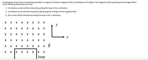 Solved A Rectangular Loop Of Wire Is Positioned Partially In Chegg Com