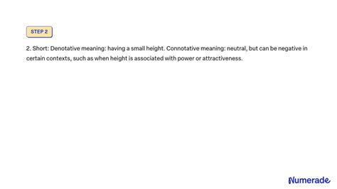 Solved Word Denotative Connotative Positive Negative Meaning Meaning