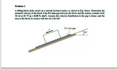 Problem 2 A 10 Kg Block Slides Down On A Smooth Inclined Surface As Shown In Fig Below