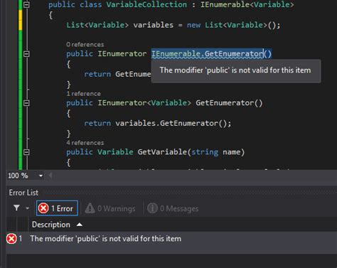 C Implementing Ienumerable And Ienumerablegetenumerator Can Not