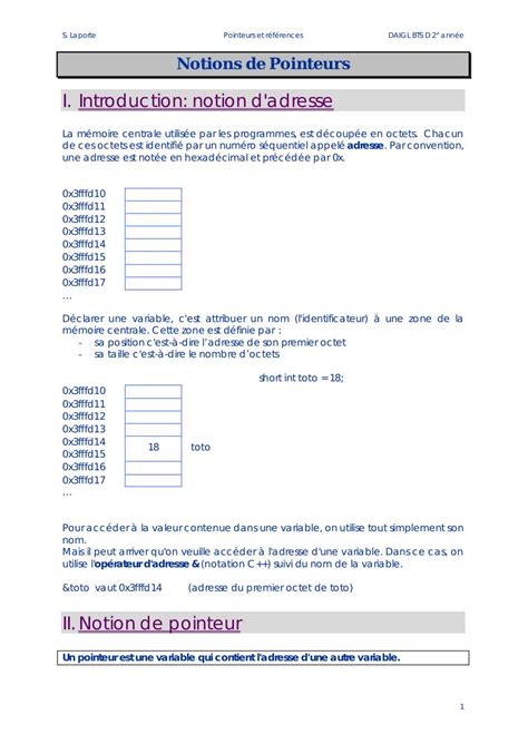 qcm langage c pointeur