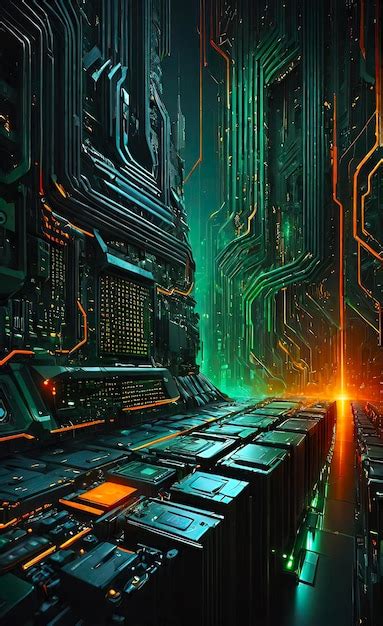 Digital Background Of Technological Operations Digital Code Flow Neural