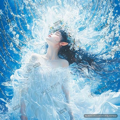 Ai创作图水之精灵 仙女美女唯美女孩 梦幻优美风格 仙女唯美 海底世界唯美女孩 唯美飘逸活力梦幻 梦幻飘逸 飘逸梦幻灵动 蓝色梦幻梦之蓝 鲛人 梦幻森系设计 3d梦幻 梦幻浪花婚礼 蓝色梦幻曲