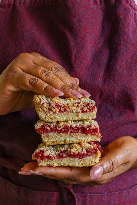 raspberry bars with oats crumble savory thoughts