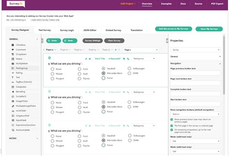 Implement The Modern Theme For SurveyJS Creator Issue 823 Surveyjs Survey Creator GitHub