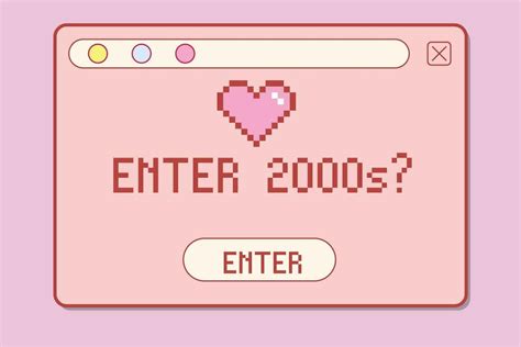 Retro Computer Window 2000s Graphics Y2k Open Dialogue Screen With Cute Text Trendy Kawaii