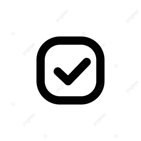 Simple Checkbox With Rounded Corners Vector Option Confirm Approval Vector Option Confirm