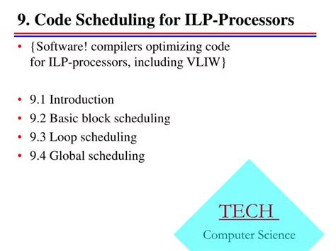 Ppt 9 Code Scheduling For Ilp Processors Powerpoint Presentation Free Download Id565162