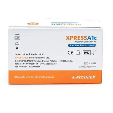 Accurex Xpress A1c Glycohemoglobin Test Kit At ₹ 4999 Glycohemoglobin