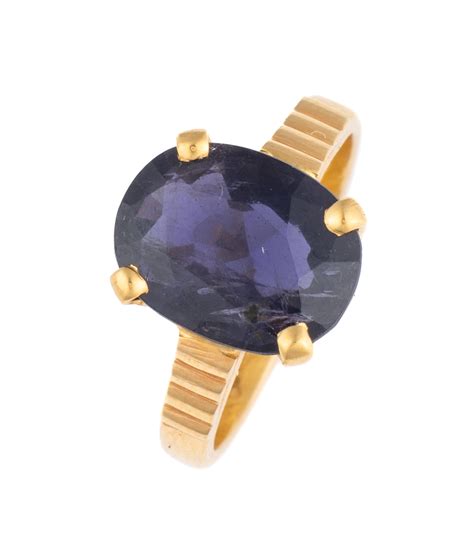 Lot A Gold Iolite Ring
