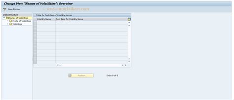 JBV0 SAP Tcode Maintain Master Data Of Volatilities