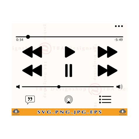 Audio Control Buttons Svg Music Player Buttons Svg Spotify Inspire Uplift