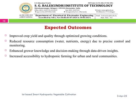Smart Hydroponic Based Vegetable Cultivationpptx