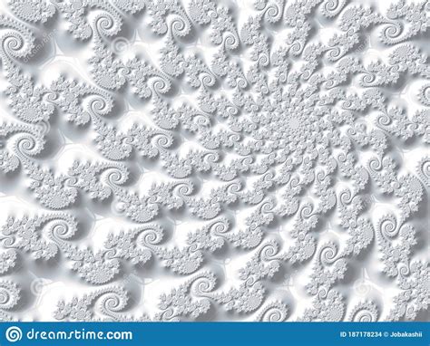 Abstract Bright Beautiful 3d Fractal Design Complex Patterns Rendering