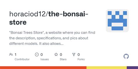 Github Horaciod The Bonsai Store Bonsai Trees Store A Website Where You Can Find The