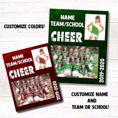 Cheer Sports Memory Mate Template Competitive Sideline Cheerleading
