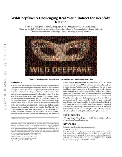 Wilddeepfake A Challenging Real World Dataset For Deepfake Detection Deepai