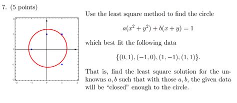 solved 7 5 points use the least square method to find the