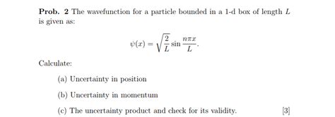 solved prob 2 the wavefunction for a particle bounded in a