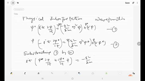 Physical Interpretation Of Wavefunction Youtube