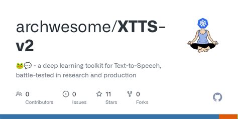 github archwesome xtts v2 🐸💬 a deep learning toolkit for text to