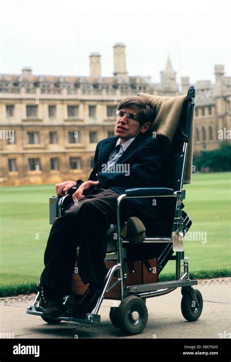 Professor Stephen Hawking In His Motorised Wheelchair Cambridge