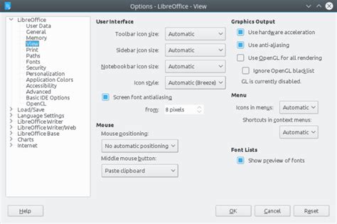 Improve LibreOffice Interface Fonts In KDE OFF