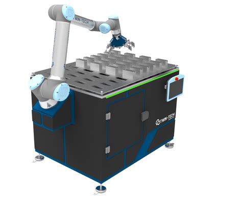 a simple cobot machine loading system