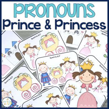 Prince And Princess Themed Pronouns For Speech Therapy Task Cards In Cue Cards Prince