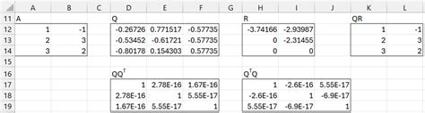 full qr factorization real statistics using excel