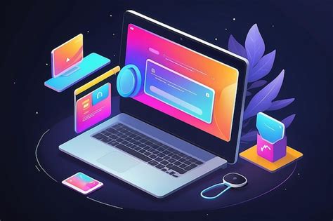 Premium Ai Image App Development Concept Illustration