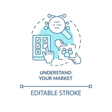 Understand Your Market Blue Concept Icon Get Started With Segmentation Abstract Idea Thin Line