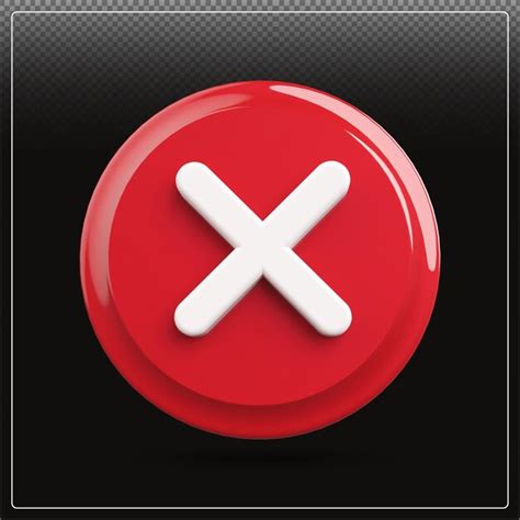 Premium Psd 3d Icon Cross Mark