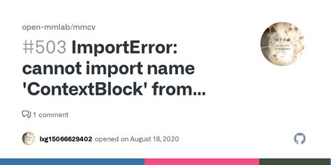 ImportError Cannot Import Name ContextBlock From Mmcv Ops Root Miniconda Envs Open Mmlab