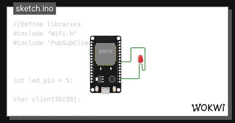LED MQTT BLINKING Better Wokwi ESP STM Arduino Simulator