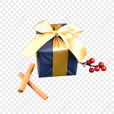 노란 나비와 크리스마스 선물 상자꾸러미장식 Png 일러스트 무료 다운로드 Lovepik