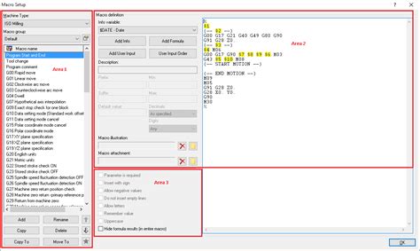 Macro Setup Dialog