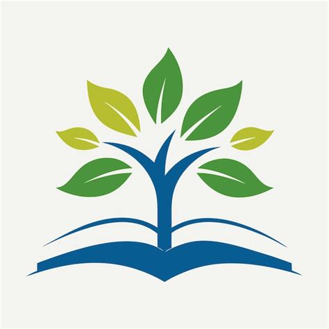 Book Tree Logo Design Concept Premium AI Generated Vector