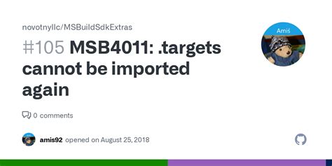 Msb4011 Targets Cannot Be Imported Again · Issue 105 · Novotnyllc