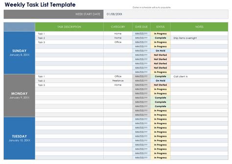 Excel Task Tracker Template Task List Templates Free Excel Task