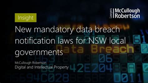 New Mandatory Data Breach Notification Laws For Nsw Local Governments