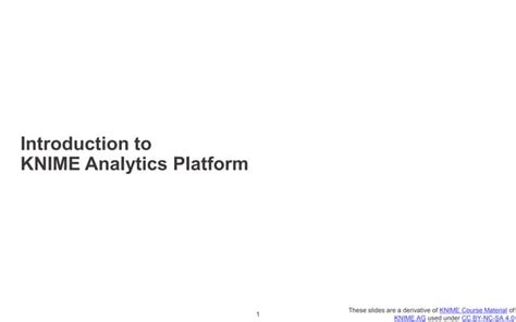 knime introduction panduan mengggunakan knimepptx ppt