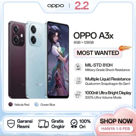 Jual Oppo A X Ram Gb Garansi Resmi Tahun Shopee Indonesia