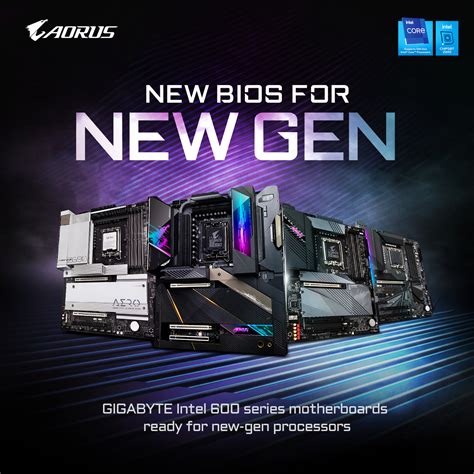 Aorus New Bios For New Gen Gigabyte Intel 600 시리즈 메인보드는