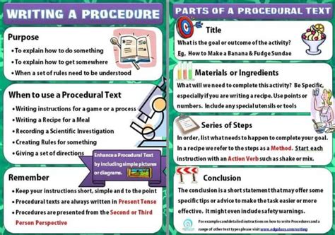 How To Write Excellent Procedural Texts Literacy Ideas