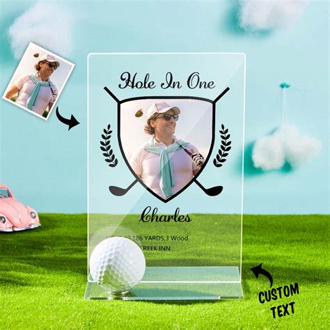 Personalized Photo Acrylic Golf Plaque Custom Golf Ball Display Award Trophy Ts For Golf